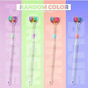 Three-Sided Soft Hair Tooth Toothbrush, Effective Wrap-Around Design, Deeply and Thoroughly to Clean Teeth and Gums, Suitable for Adults and Children(Random Color Sent) (2pcs)