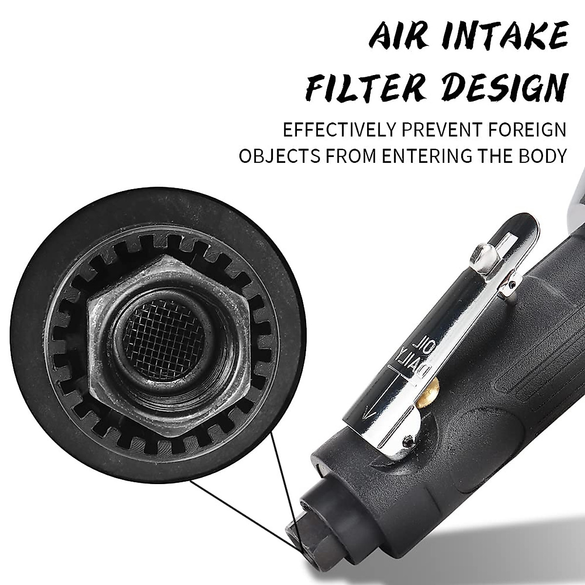 SI FANG 3 Inch Air Cut Off Tool with 5Pcs Die Grinder Cut Off Wheels and 1Pcs HSS Circular Saw Blade, Pneumatic Cutting Machine Metal Sheet Cutter Tool Kit, 20000RPM