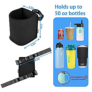 Drinking Cup Holder, Patio Curved Chaise Chair Cup Holder, Drink Holder for Swing Chair Hammock Chair Wicker Chair Egg Chair, Universal Cup & Bottle Holder for Beach Chair, Golf Cart, Wheelchair