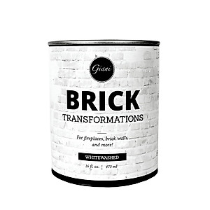 Giani Brick Transformations Whitewash Paint for Brick and Fireplaces- 16 oz Pint