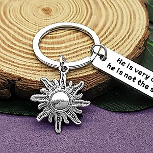 Vadaka Encouragement Gift Jewelry Inspirational Keychain for Women Men Best Friend Gift Friendship Jewelry He is Very Dreamy But He is Not The Sun You are Keyring Birthday Christmas Graduation Gifts