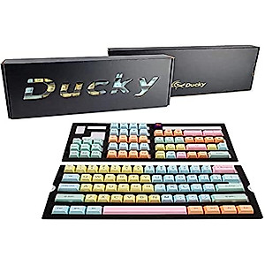 Ducky Cotton Candy SA Keycaps 108 ABS Doubleshot Set Keyboards or MX Compatible Standard Layout - 108 SA Type Keycap Set - (Cotton Candy)
