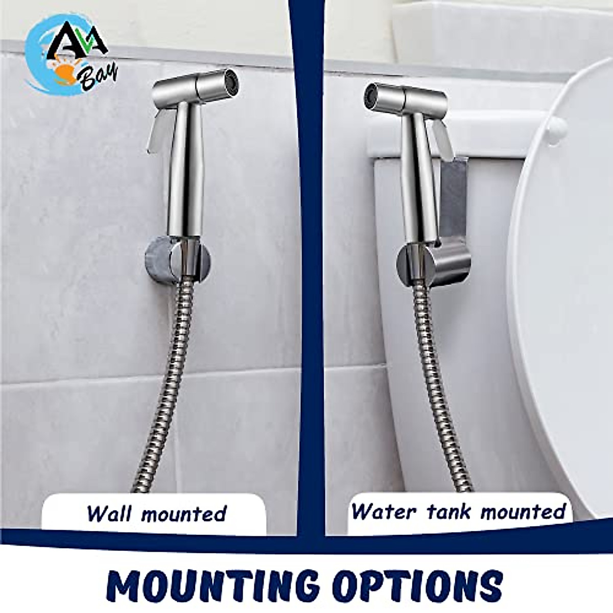 AVAbay® Sink Faucet Handheld Bidet Sprayer for Toilet I Bidet Attachment for Warm & Cold Water I Long 80" Hose Perfect for Feminine Hygiene, Cloth Diaper, Bathroom Toilet Cleaning