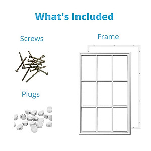 Entry Door Frame Only Replacement Kit-Glass NOT Included! (9 Lite for 1/2" Glass, 22" x 36")