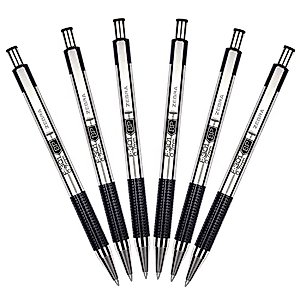 Zebra Pen BCA F-301 Stainless Steel Ballpoint Pens