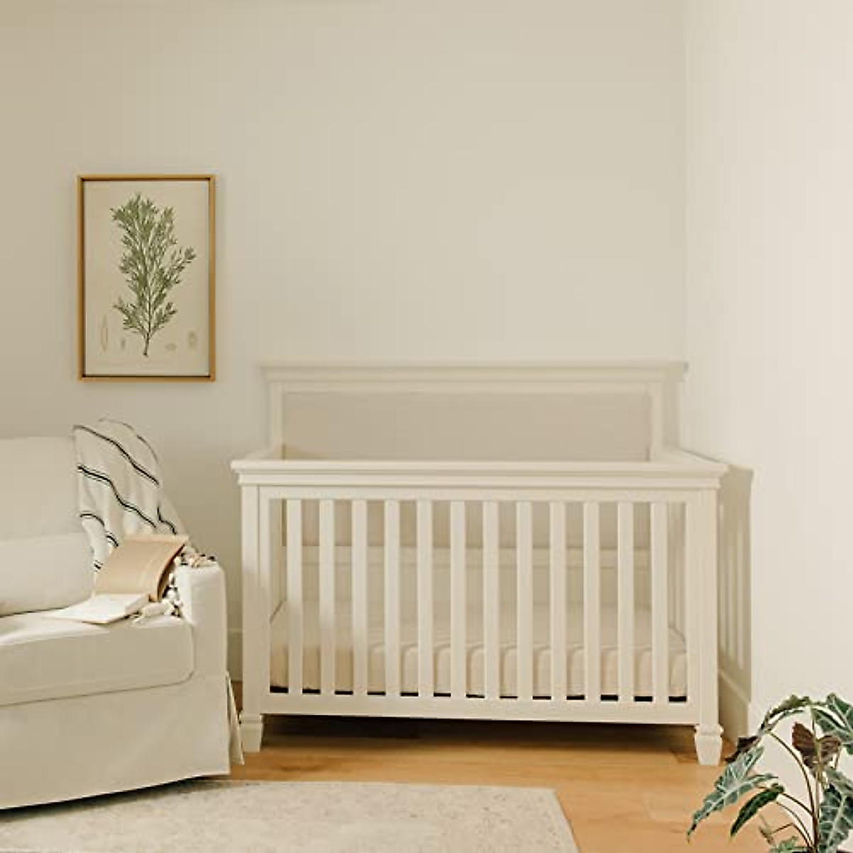 NAMESAKE Darlington 4-in-1 Convertible Crib in Warm White, Greenguard Gold Certified