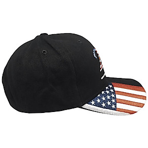 Trade Winds 2A 2nd Amendment 1791 USA Flag On Bill Black White 100percent Cotton Adjustable Embroidered Hat Cap,Multi , One Size