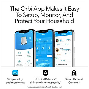 NETGEAR Orbi Whole Home Tri-band Mesh WiFi 6 System (RBK752) – Router with 1 Satellite Extender | Coverage up to 5,000 sq. ft., 40 Devices | AX4200 (Up to 4.2Gbps)