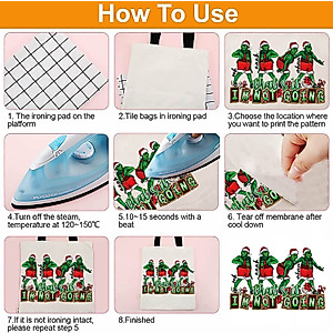 6Pcs Christmas Iron on Transfers for T-Shirts Winter Xmas Iron on Decals Santa Claus Snowflake Pattern Applique Stickers Heat Transfer Paper Stickers for DIY Xmas Clothing