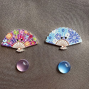 4 Pieces Fan Needle Minders, Magnetic Needle Nanny, Cross Stitch Embroidery Needlework Accessories