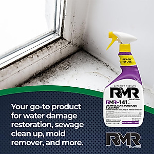RMR-141 EPA Registered Mold and Mildew Killer, Eliminates Odors, Removes Mold, Mildew, Bacteria, and Viruses, 32-Ounce Bottle
