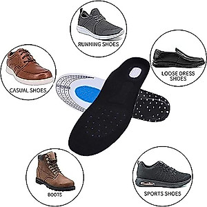 Arch Support Inserts, Plantar Fasciitis Insoles, Shoe Inserts for Women and Men, Heel Pain Relief, Insoles for Standing All Day, Flat Feet Pain Relief, Orthotic Inserts, Breathable & Anti-Slip, S