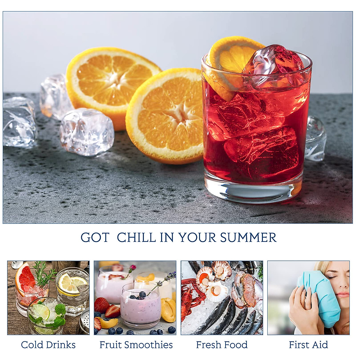 Innotic Ice Maker Machine Countertop, 24 Cubes Ready in 15 Mins with Ice Scoop and Basket, 44lbs/24H Portable Compact Ice Machine, Self-Cleaning Ice Cube Makers, Perfect for Home, Party, Office Bar