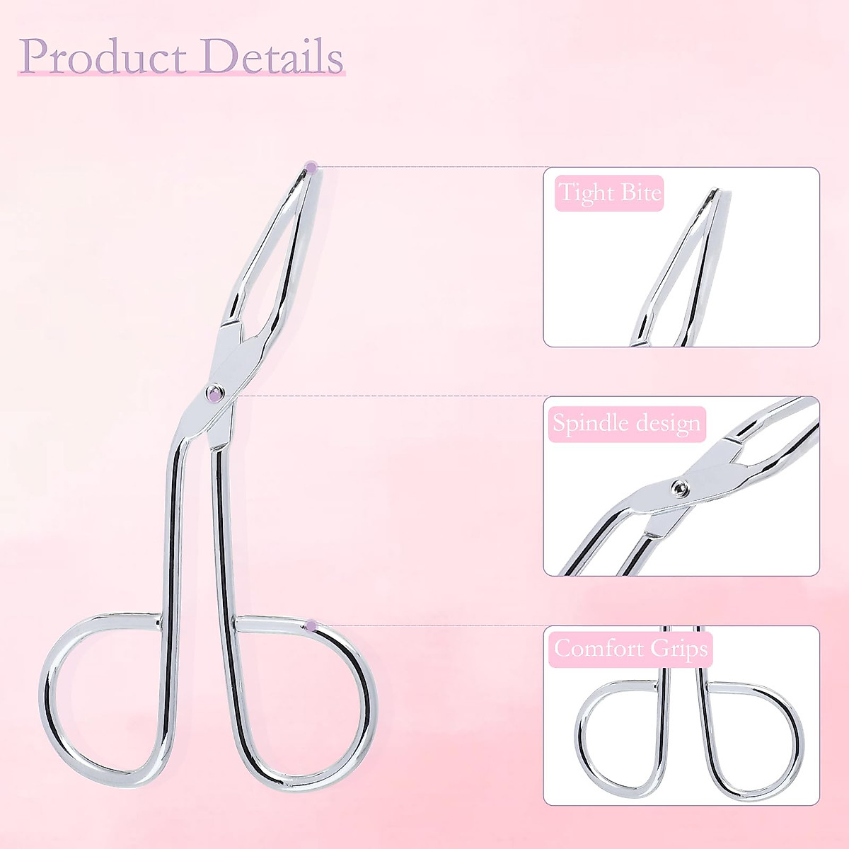 4 Pieces Curved Eyebrow Tweezer Stainless Steel Scissors Handle Tweezer Clip Facial Hair Plucker Eyebrow Remover Brow Shape Grooming Tools by NUOMI for Men and Women, Portable, Silvery