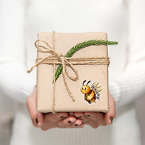 Bee Happy Sticker,Funny Bee Happy Small Business Stickers,Bumble Bee Stickers,Cute Bee Stickers Small 500 PCS