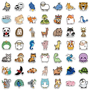 200 PCS Animal Cute Stickers Vinyl Water Bottle Stickers Hydroflask Laptop Phone Skateboard Aesthetic Waterproof Stickers Kids Teens
