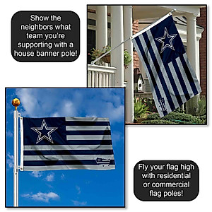 WinCraft Dallas Cowboys USA American Nation Stripes 3x5 Grommet Flag