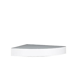 InPlace Shelving 0191806 11.8-Inch Wide Floating Corner Wall Shelf, White