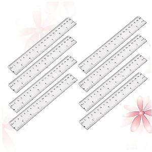 Plastic Measuring Ruler 16pcs graphing Ruler Clear Measuring Tools Stationery Ruler Ruler Tailor Ruler Stationery Precision Ruler Plastic rulers Clear Ruler Centimeter Ruler use