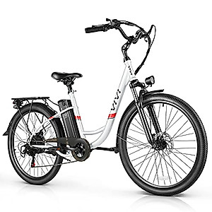 Vivi Electric Bike, 26" Electric Cruiser Bike 500W Ebike Electric Bike for Adults, Removable Battery, Professional 7 Speed E-Bike, Electric City Commuter Bicycle