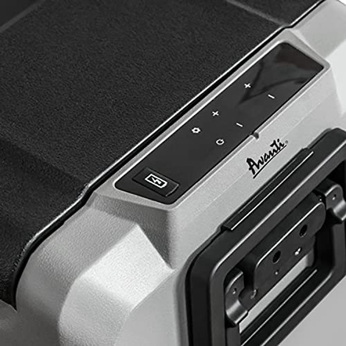 Avanti PDR36L34G Cooler Portable Refrigerator and Freezer with 36 Liter Capacity, Adjustable Zone Separation, Easy-Pull Rolling Design, LED Lights, AC/DC, 36-Liter, Grey