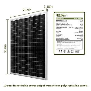 HQST 200 400 Watt Polycrystalline 12V 24V Solar Panel, High Efficiency Module PV Power for Battery Charging Boat, Caravan, RV and Any Other Off Grid Applications (400W W/30A)