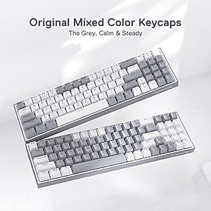 Redragon K628 Pollux 75% Wired RGB Gaming Keyboard, 78 Keys Compact Mechanical Keyboard w/100% Hot-Swap Socket, Free-Mod Plate Mounted PCB & Dedicated Arrow Keys, Quiet Red Switch