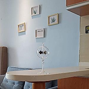 DORAMI Large Transparent Solar Power Crookes Radiometer Sun Light Energy Spinning Vanes Windmill Gift Home