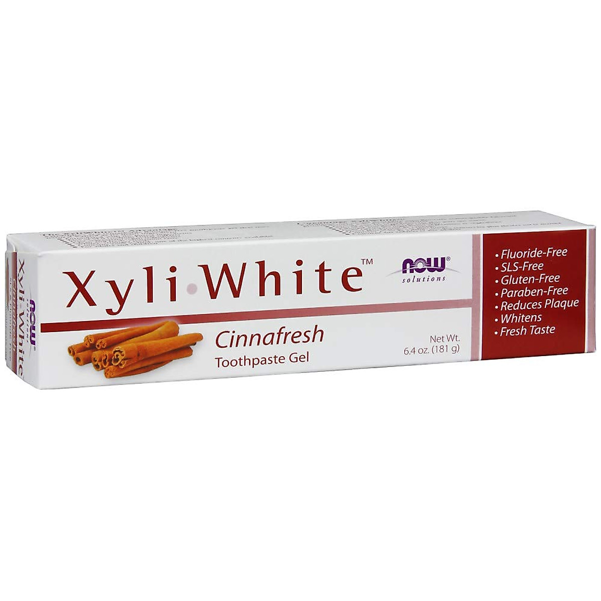 NOW FOODS Xyliwhite Cinnafresh Toothpt, 6.4 OZ
