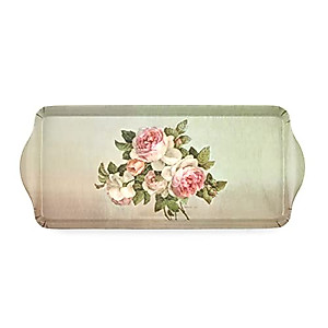 Pimpernel Antique Roses Collection Sandwich Tray | Serving Platter | Crudité and Appetizer Tray for Indoor and Outdoor use | Made of Melamine | Measures 15.1" x 6.5" | Dishwasher Safe