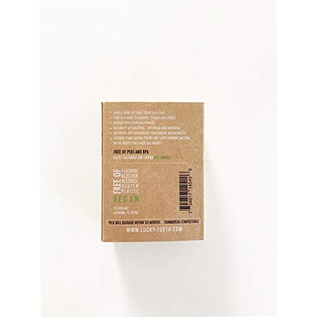 Improved -Biodegradable Activated Charcoal Floss Picks with Organic Peppermint Oil, Plastic Free. Zero Waste - 50 Unit