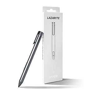 LAZARITE M Pen Grey, Active Stylus for Microsoft Surface, Lenovo Yoga 7i/9i, Flex 5, Hp Envy x360/Pavilion x360/Spectre x360, Stylus Pen with 4096 Pressure Sensitivity, Palm Rejection, Tilt Support