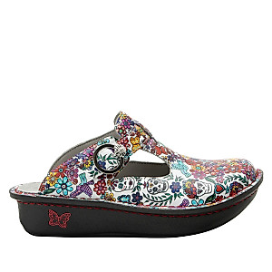 Alegria Women's Classic Ofrenda White Leather Clog 8-8.5 Medium Width US