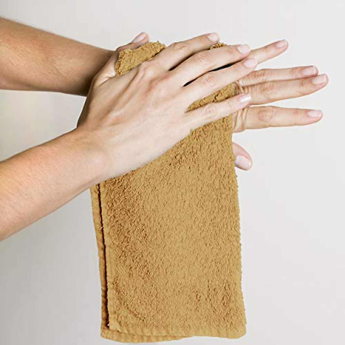 Utopia Towels Cotton Washcloths Set - 100% Ring Spun Cotton, Premium Quality Flannel Face Cloths, Highly Absorbent and Soft Feel Fingertip Towels (240 Pack, Beige)