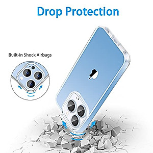 JJGoo Compatible with iPhone 13 Pro Max Case Clear, Transparent Soft Shockproof Protective Slim Thin Bumper Cover Phone Case for iPhone 13 Pro Max- 6.7 inch