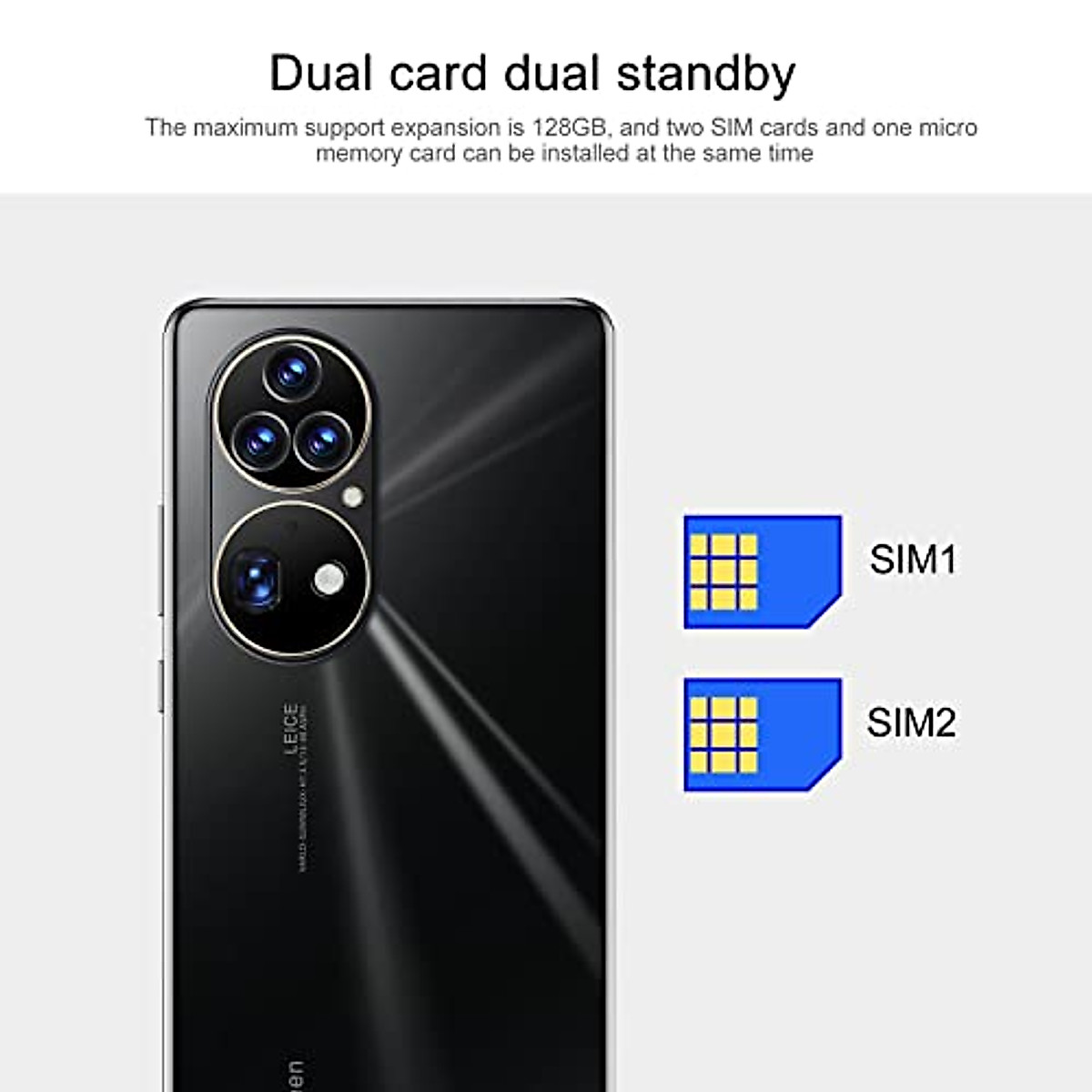 ciciglow P50 Pro Unlocked Smartphone,7.3 Inch HD Screen Unlocked Cell Phone,3GB RAM 32GB ROM,5MP 8MP Dual Camera,4500mAh Battery Smartphone for Android (Black)