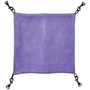 MidWest Homes for Pets Ferret Nation Small Hammock for Ferret Nation & Critter Nation Small Animal Cages | Measures 13L x 12W - Inches, Purple/Teal