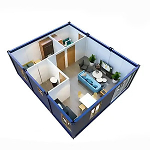 Fast Build Folding Double Wings Rooms Expandable Prefab Container House with 2/3 Bedrooms and Bathroom