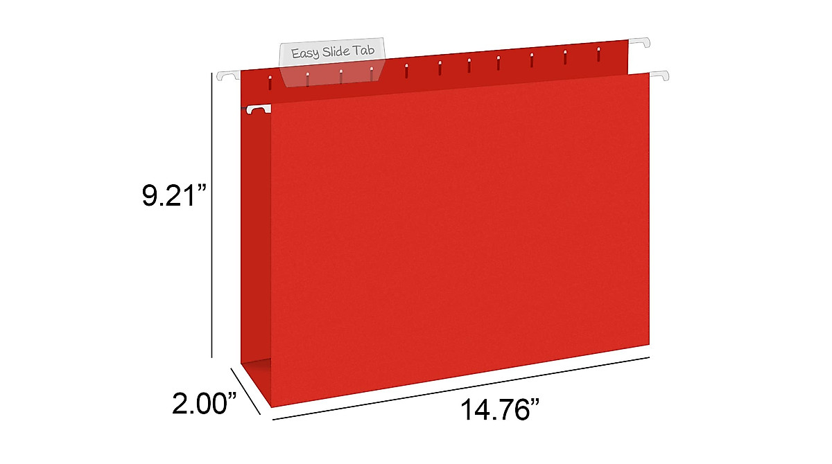 HERKKA Extra Capacity Legal Size Hanging File Folders, 30 Pack ...