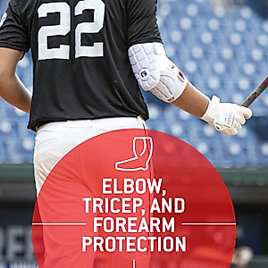 G-Form Elite 2 Batter's Baseball Elbow Guard - Elbow Pads - Forearm Guards - Gray, Adult S/M