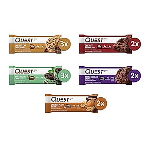 Quest Nutrition Chocolate Lovers Variety Pack, High Protein, Low Carb, Gluten Free, Keto Friendly, 12 Count