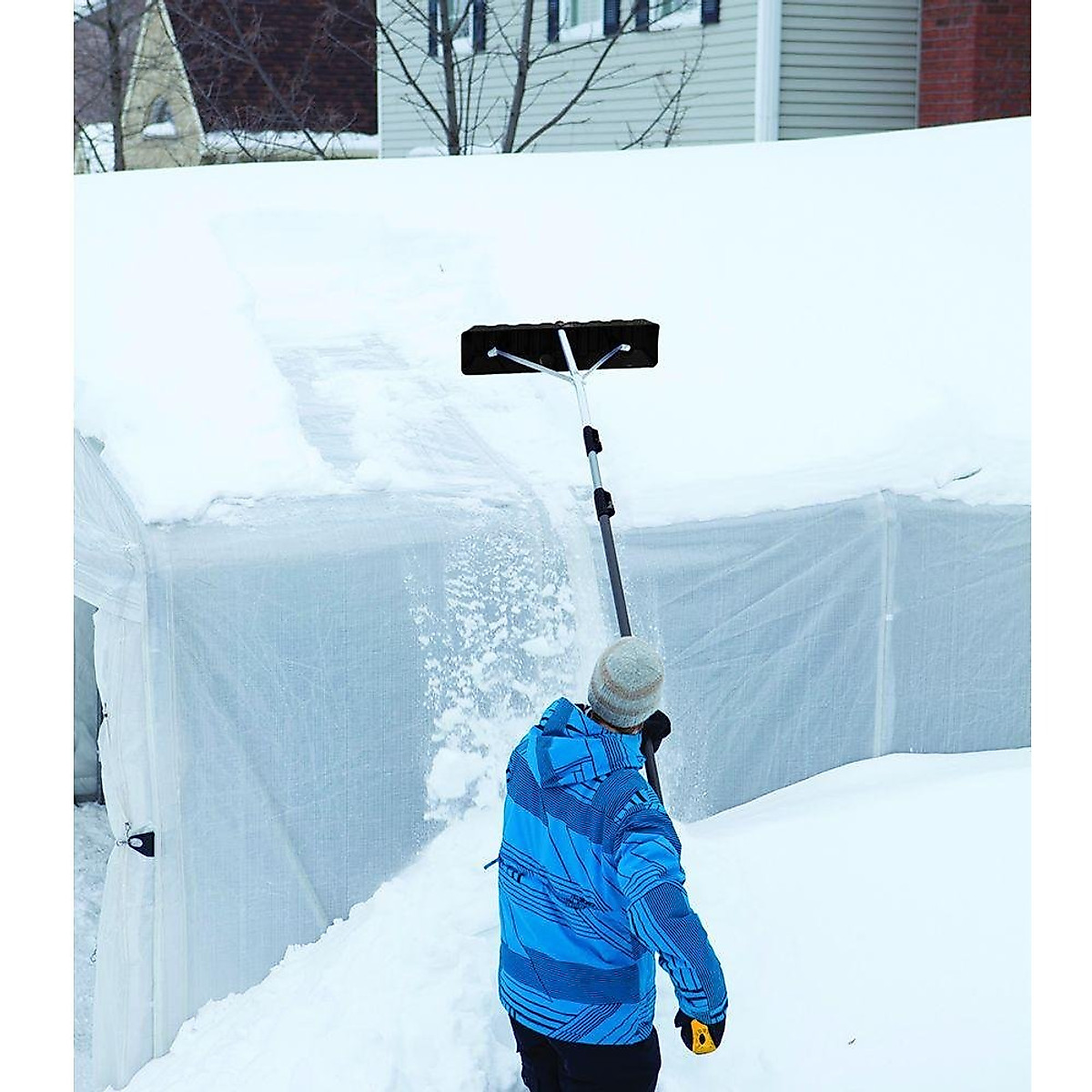 True Temper 193055510 Telescoping Snow Roof Rake with Aluminum Handle, 17-Foot