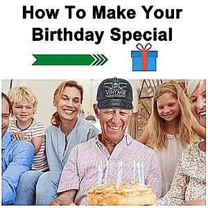 Rybicag 50th Birthday Gifts for Women Men,1973 for 50 Year Old Woman Man Vintage Hat Black