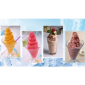 Ice Crusher, GDAE10 Stainless Steel ABS Shaver Ice Maker Machine Manual Snow Cone Machine Icee Slushie Shaved Ice for Home Bar Restaurant Party Cold Drinks, Fast Crushing, Easy Clean