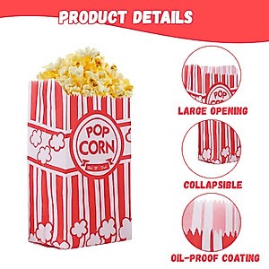200 Pieces Paper Popcorn Bags 2 oz Pop Corner Bags Individual Servings for Popcorn Machine Party Disposable Pop Corn Storage Christmas Bag Bulk