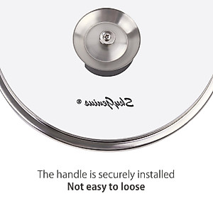 9 inch Tempered Glass Lid for Instant Pot - 6 Quart, Universal Pan or Pot Cover W/Spoon Holder