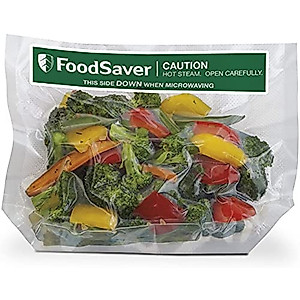 FoodSaver 1-Quart Freeze 'n Steam Microwavable Single-Cooking Bags, 16 Count, Clear (4 Pack)