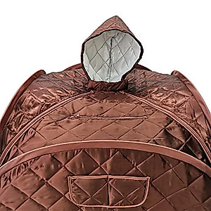 Hoolife Steam Sauna Tent, Portable One Person Full Body Spa Box for Detox Therapy, Steamer NOT Included (Brown)