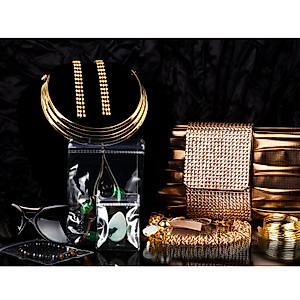 Clabby Clear Pvc Jewelry Bags Plastic Transparent Jewelry Rings Earrings Packing Storage Pouch Anti Tarnish Zip Lock Bags for Holding Jewelries, 2 X 2.8 Inch, 2.8 X 4 Inch, 3.5 X 5 Inch(120 Pieces)