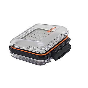 Alichino Fly Box for Fly Files Ice Jig Box Two Sided Waterproof Fly Fishing Box for Nymphs and Streamers (Grey Foam Insert, S 4.9 * 4 * 1.6 Inch)